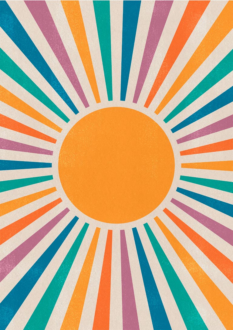 Brighten Your Space with the Colorful Sun Plakat Poster – ARTSY FARTSY®