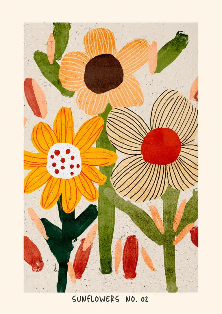 Flowerbomb Sunflower No 02 Poster is a Colourful Floral Print – ARTSY ...